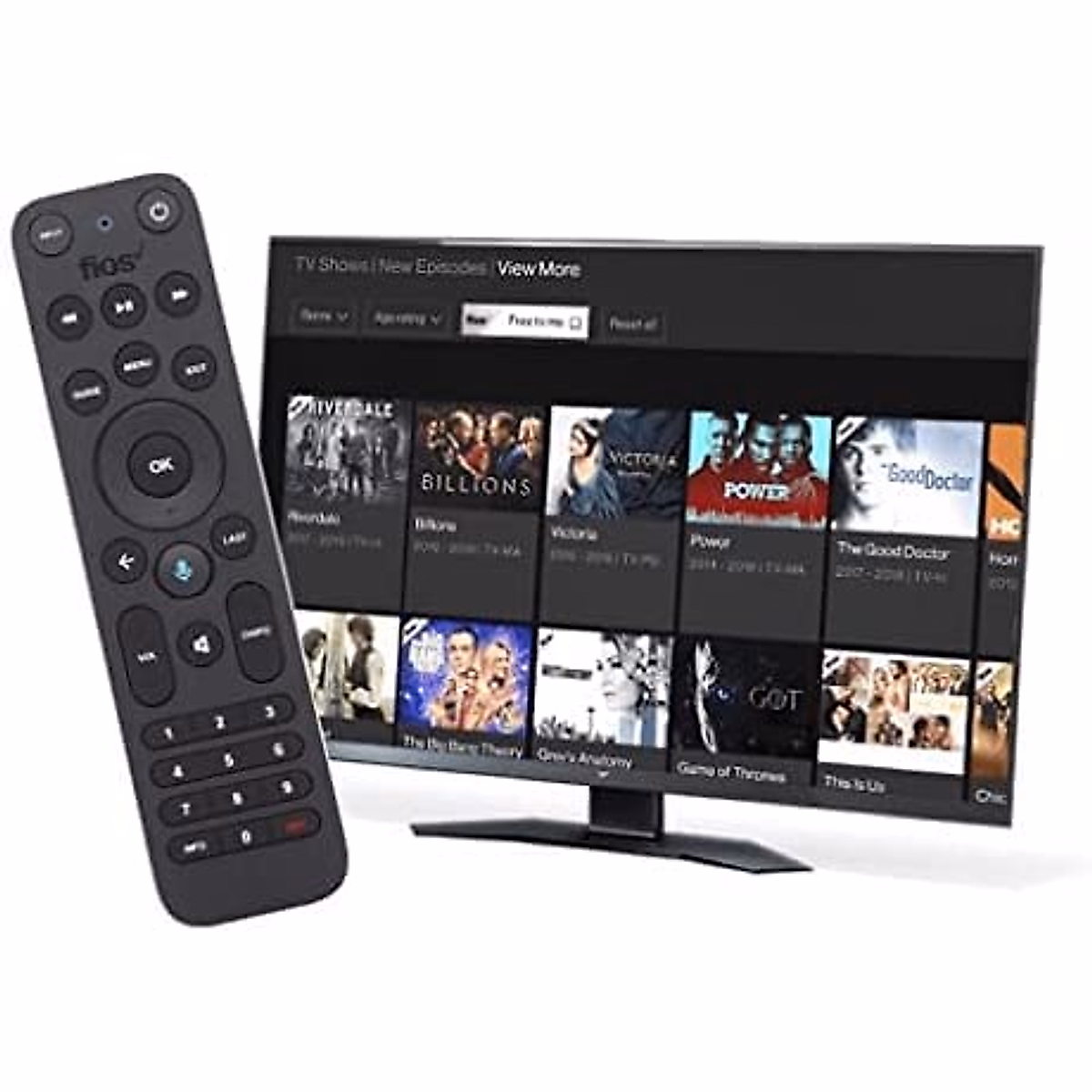 Replacement for Verizon FiOS TV All in One Smart Voice Remote Control (Not Backward Compatible) Black