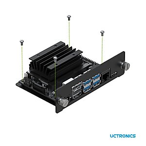 UCTRONICS Jetson Nano Rackmount, 19" 3U Rackmount Supports up to 12 Units, Front Removable with Captive Loose-Off Screws, Compatible with All Nvidia Jetson Nano A02 B01 2G Developer Kit