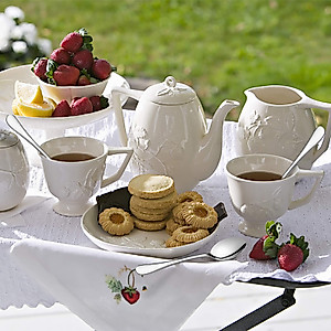 E-far Stainless Steel Teaspoons Set of 12, Modern Silverware Flatware Dessert Spoons for Home, Kitchen, Restaurant, Round Edge & Mirror Polished, Dishwasher Safe - 6.7 Inches