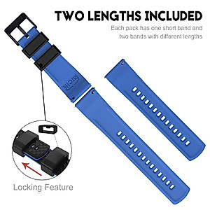 Ritche Christmas Gift 22mm Silicone Watch Band Compatible with Samsung Galaxy Watch 3 (45mm) Quick Release Rubber Watch Bands for Men Women, White Elephant Gifts, Stocking Stuffers for Men
