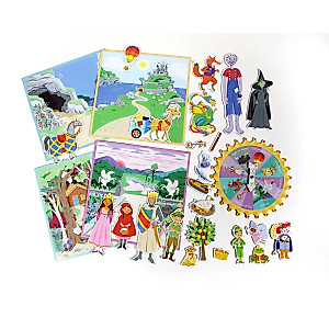 eeBoo: Fairytale Spinner, Collect The Elements & Tell a Story, Create Your Own Story as You Play, for 2 to 4 Players, for Ages 5 and up