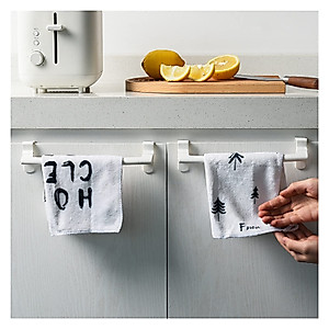 STARMS Simple Cabinet Door Single-Bar Towel Rack Kitchen Plastic Desktop Hanging Rag Rack Bathroom Non-Perforated Bath Towel Shelf