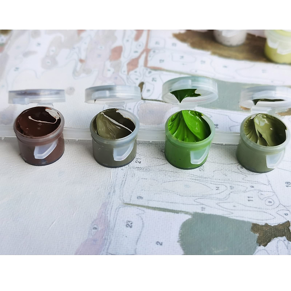 Tangbr Paint by Numbers for Adults, DIY OIL Painting by Numbers Flowers Kits on Canvas Without Frame 16x20 Inch (40x50cm)