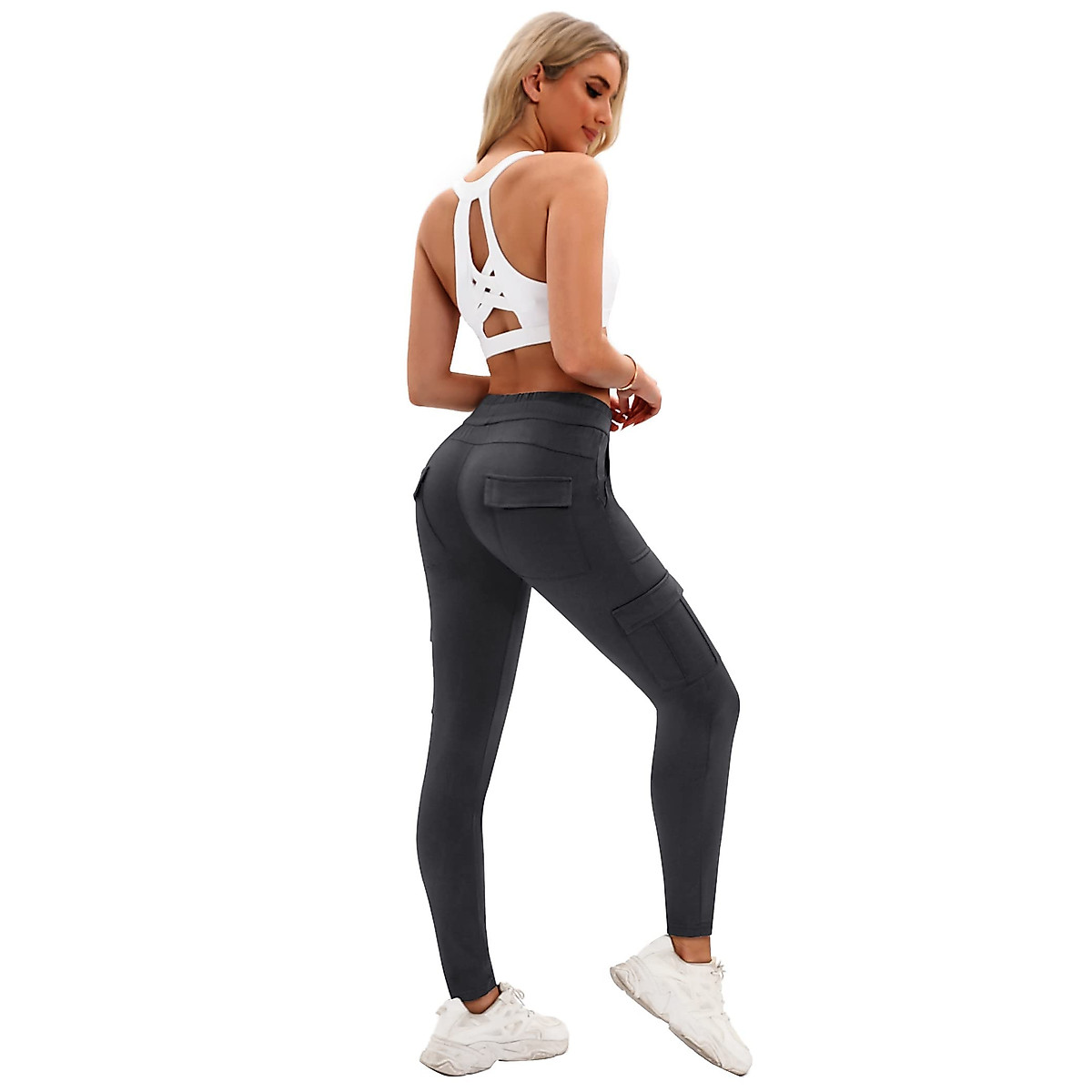 RESHE Joggers for Women Sweatpants Track Pants Hiking Running Workout Lightweight Plus Size Tapered Pants Black, Small