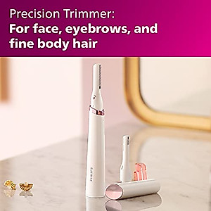 Philips Beauty Women's Bikini Trimmer and Precision Trimmer Special Edition Bundle, BRT387/90,Pink and White