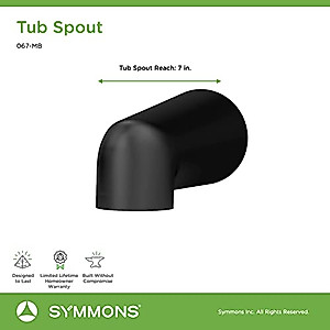 Symmons 067-MB Bathtub-faucets, Large, Matte Black