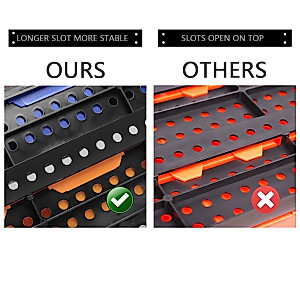 MULSAME Garage Storage Bins With Pegboard, Wall Mounted Parts Rack with 15PCS Bins Organizer, Stackable Garage Plastic Shop Tool, Garage Organizers for Nuts, Screws, Nails, Beads, Bolts Storage