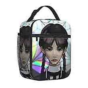 DRLAS Wednesday Insulated Lunch Bag for Men/Women Reusable Lunch box Cooler Tote Bag for Office Work Picnic Hiking