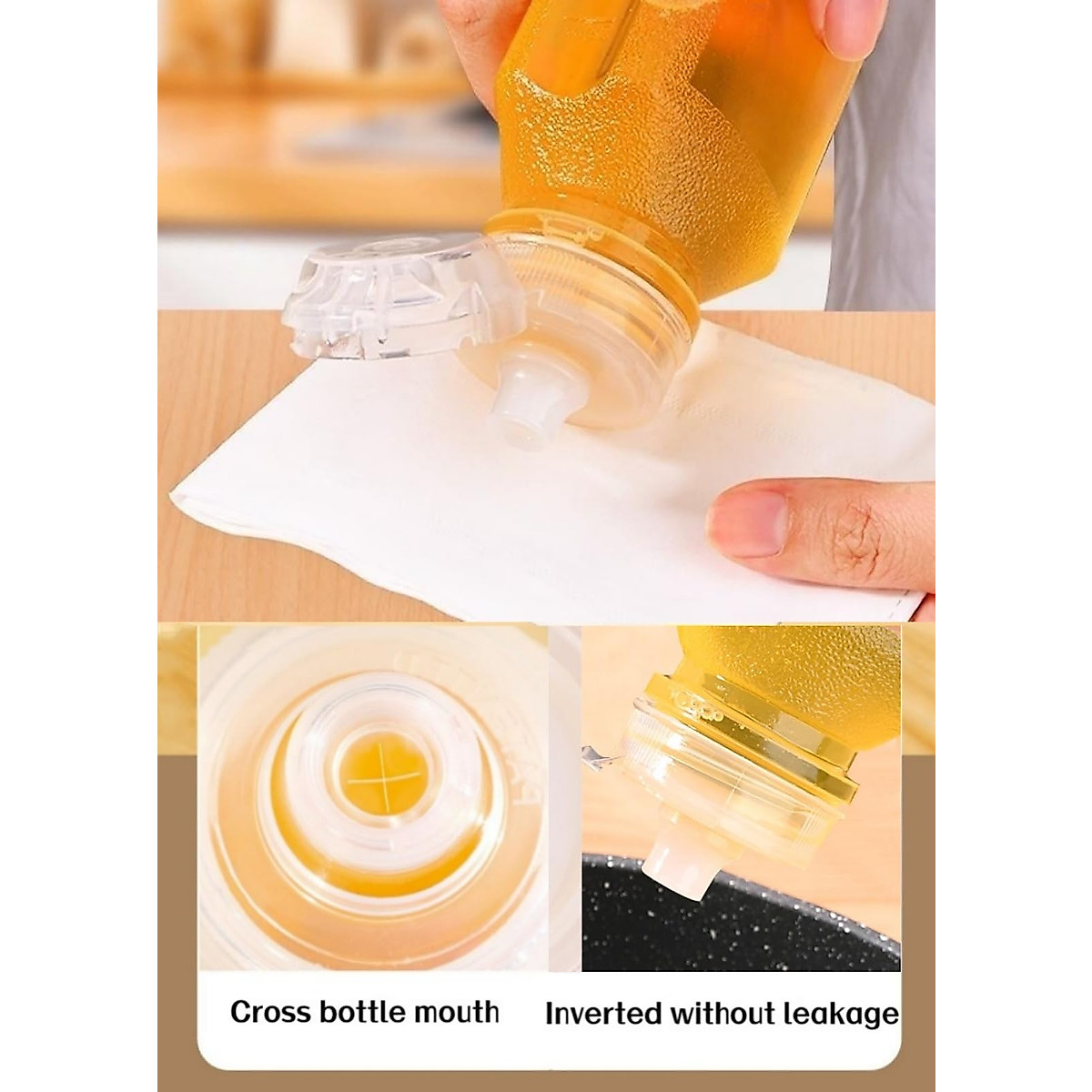 ANNICEE Condiment Squeeze Bottles 16 Oz 5 Pack with Flip Top Cap, BPA-free Sauce Squirt Bottles For Oil,Ketchup,Water,BBQ-Condiment Set of 5 with 8 Labels and1 pen (16-oz-Bottles-5)