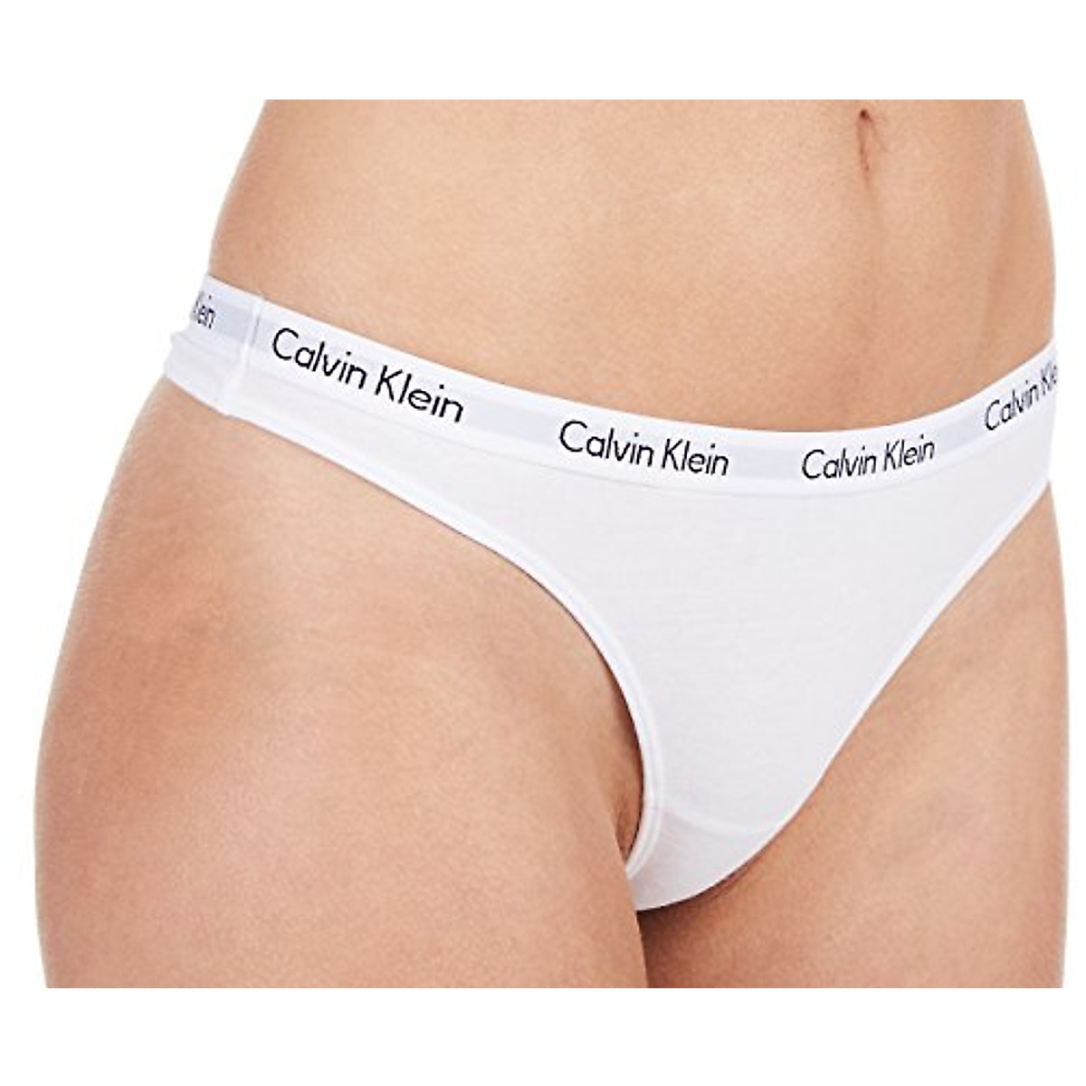 Calvin Klein Carousel 3-Pack Thong Black/White/Grey Heather SM (Women's 4-6)