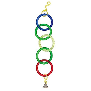 JW Pet Company Activitoy Olympia Rings Small Bird Toy, Colors Vary