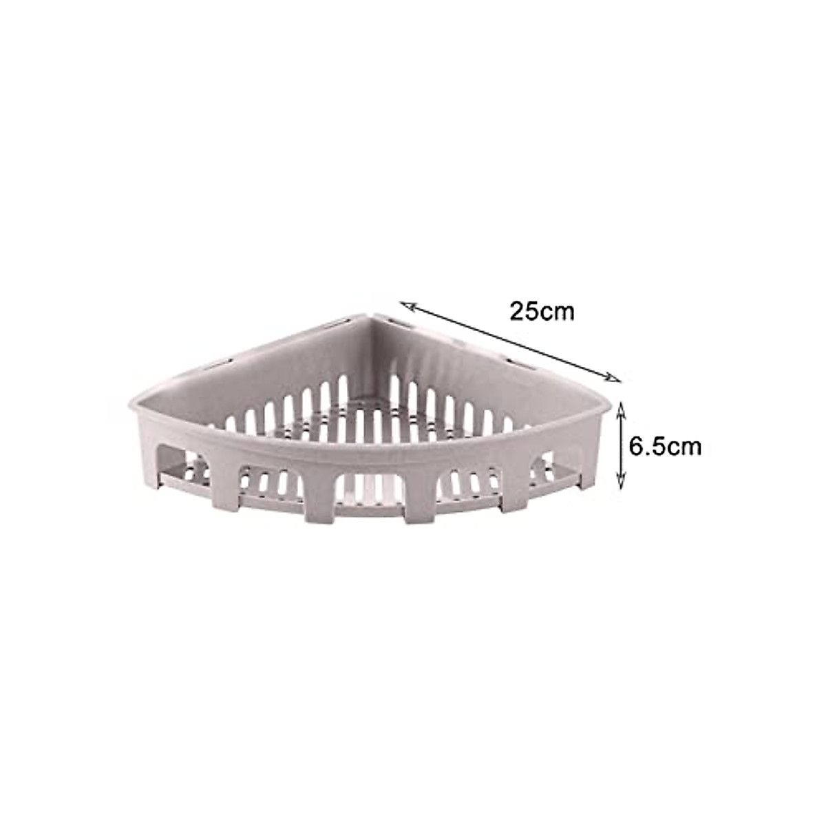 LAPUTA Wall Mount Organizer,Shower Caddy Punch-Free Plastic Wall Corner Triangle Shampoo Holder with Drain Design for Kitchen, Bathroom, Cabinet, Toilet, Office Beige One Size