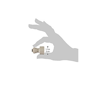 John Guest CI320814S Female Connector, 1/4" x 1/2" BSPP (Pack of 10)