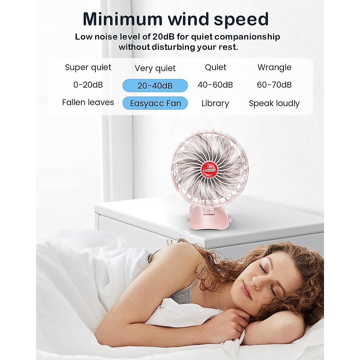 Small Portable Fan Handheld and Rechargeable: Pink Mini Hand Fans 4 Speeds Adjustable Cool Air Wind Multi angle Folding Battery Operated USB Powered Quiet Personal Fans for Women Travel Outdoor Home