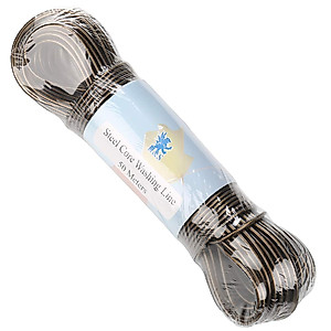 H&S Steel Core Clothes Lines for Outside Hanging - 4mm Thick & Extra Strong Clothesline Wire for Garden - 50m Heavy Duty Clothes Line for Drying Clothes