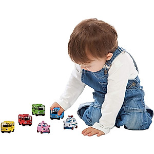 Tayo Mini Cars Toy for Kids - Metal Tayo The Little Bus and Friends Police car(Pat), Taxi(Nuri), Heart, Tayo, Rogi, Rani, Gani, BongBong, Kinder, Speed, Limited Toddlers and Kids Birthday Gift