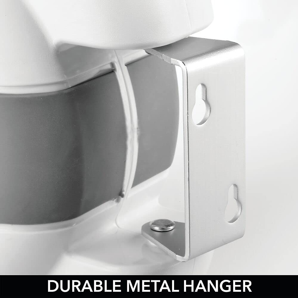 mDesign Portable Adjustable Indoor/Outdoor Retractable Clotheslines - 42ft Double Lines - Durable Hanging Plastic Reel to Air Dry Wet Clothes in Bathroom, Laundry, Patio, Balcony - 2 Pack - White