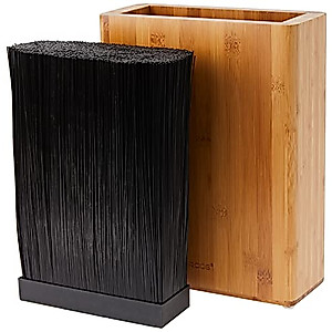 ARCOS Universal Knife Block Set Without Knives Up to 10 Inch. 220x89x280mm. 3700 gr. Made of Bamboo. Series Tacos Universales. Color Brown