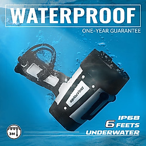 Durapower Rechargeable Spotlight, 200000 Lumen LED Handheld Spotlight, IP68 Waterproof Spotlight Flashlight Portable Marine Boat