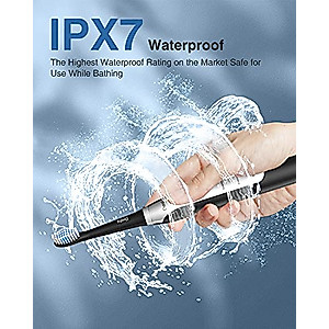 Dnsly Ultrasonic Toothbrush Electric Sonic Toothbrush for Adults and Kids, 3 Modes Rechargeable Whitening Electric Toothbrush, 2 Minutes Smart Timer, 2 Hour Charge for 30 Days Use, Black 710