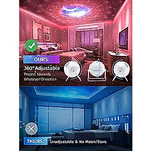 One Fire Galaxy Projector Starlight Projector Moon Projector, 48 Light Modes+Rotating Star Projector Galaxy Light Projector for Bedroom, Bluetooth Starry Night Light Projector,Charisma Gifts for Kids