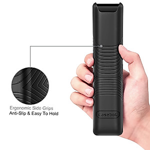 Fintie Protective Case Compatible Samsung Smart TV Remote Controller BN59 Series, CaseBot Light Weight Kids-Friendly Anti Slip Shock Proof Silicone Cover, Black