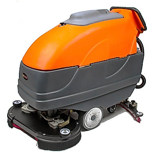 SUNMAX RT120 34" Self-Propelled Commercial Floor Scrubber Machine - 33-Gal Tank, Dual Brushes, Battery Powered, High Efficiency for Large Areas