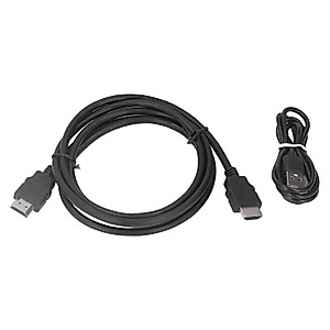 Uxsiya Secondary Screen, ABS Auto Shutdown High Definition Computer Display Monitor Easy Operation Stepless Bright Adjustment with 2pcs Cable for Home Instrumentation