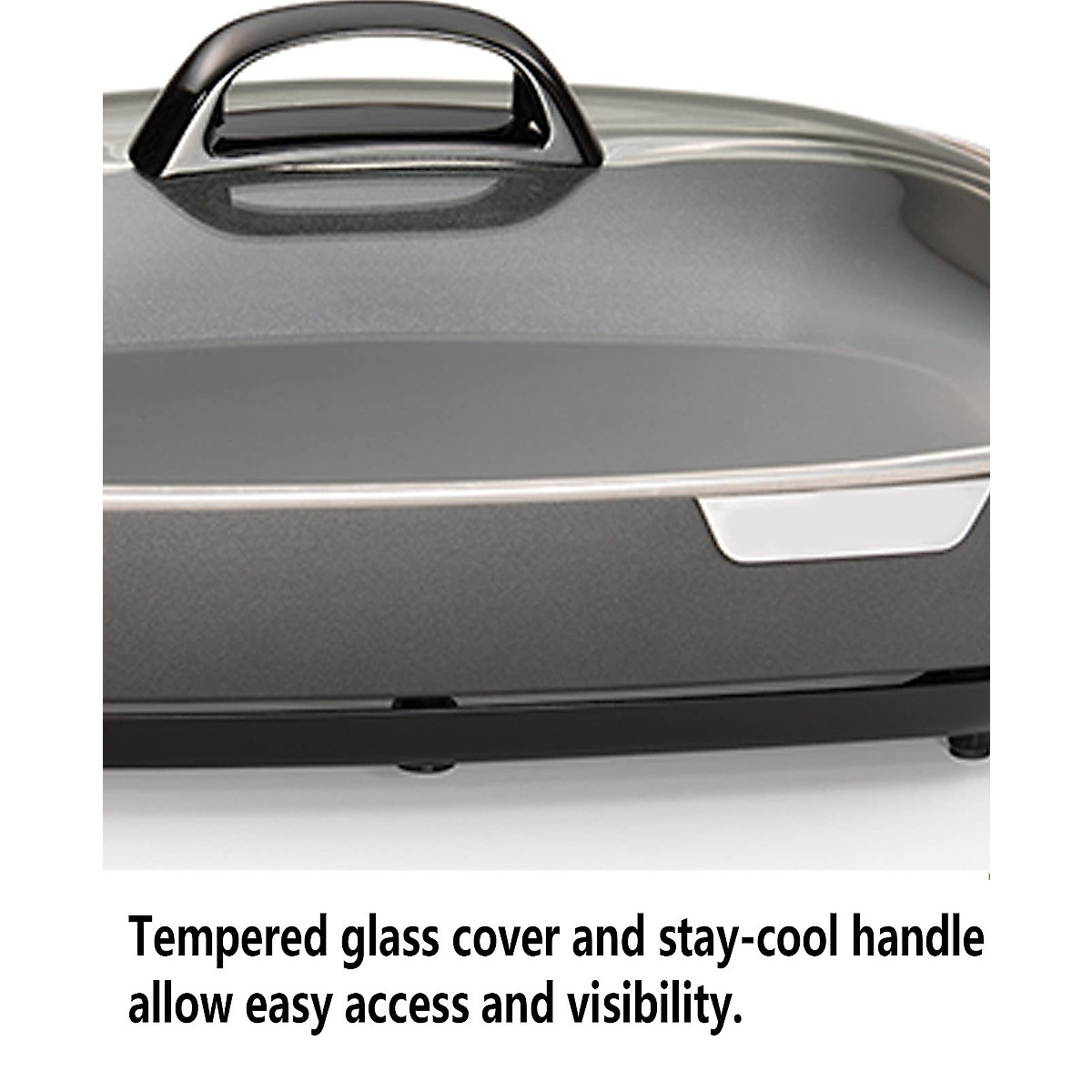 Nonstick Electric Skillet - Great for breakfast lunch dinner, and entertaining (16 Inch)