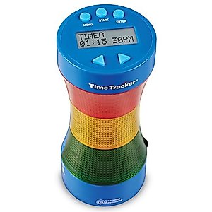 Learning Resources Time Tracker Visual Timer & Clock - 1 Piece, Classroom Tracker, Alarm Clock, Light Up Timer for Classroom, Visual Tracker
