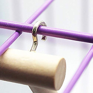 Bluelans Funny Wooden Bird Toy Mirror Stand Platform Toys for Parrots Cockatiel Vogel Xmas Gifts