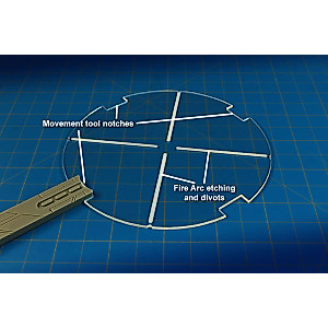 LITKO Notched Circle Tank Base | Compatible with Star Wars: Legion | 120mm | LAAT-le | 1.5mm Clear Acrylic