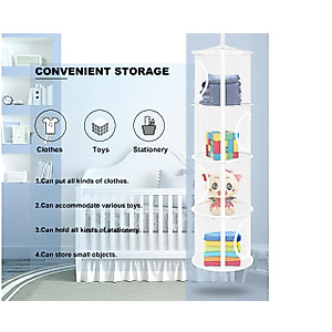 Toy Net Hammock for Stuffed Animals Net, Foldable Toy Storage Organizer 4 Compartments Net for Stuffed Animals Corner for Boys, Girls, Gloves, Hats, Socks（white）