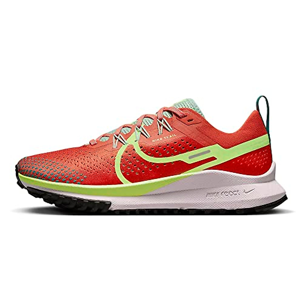 Nike Women's React Pegasus Trail 4 Running Shoes (Mantra Orange/Enamel Green/Bicoastal/Ghost Green, us_Footwear_Size_System, Adult, Women, Numeric, Medium, Numeric_9)