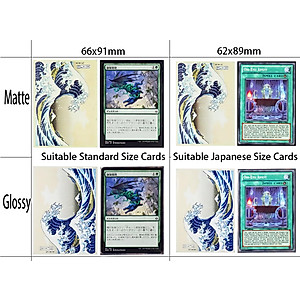 Black Lotus 120 PCS The Great Wave Card Sleeves Printing Japanese Art Card Cover Protectors (Wave 1)