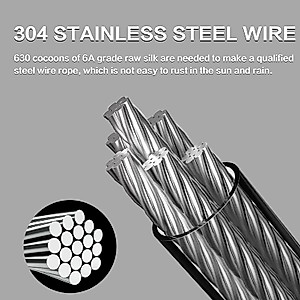 SzGnays Invisible Retractable Clothes Line Indoor Non-Punch Retractable Wire Rope Portable Retractable Laundry Line Heavy Duty Clothes Dryer 165 inch Long Non Slip Clothesline