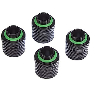 Corsair Hydro X Series Xf Compression 10/13mm (3/8"/ 1/2") ID/OD Fittings Four Pack, Black, Model Number: CX-9051002-WW