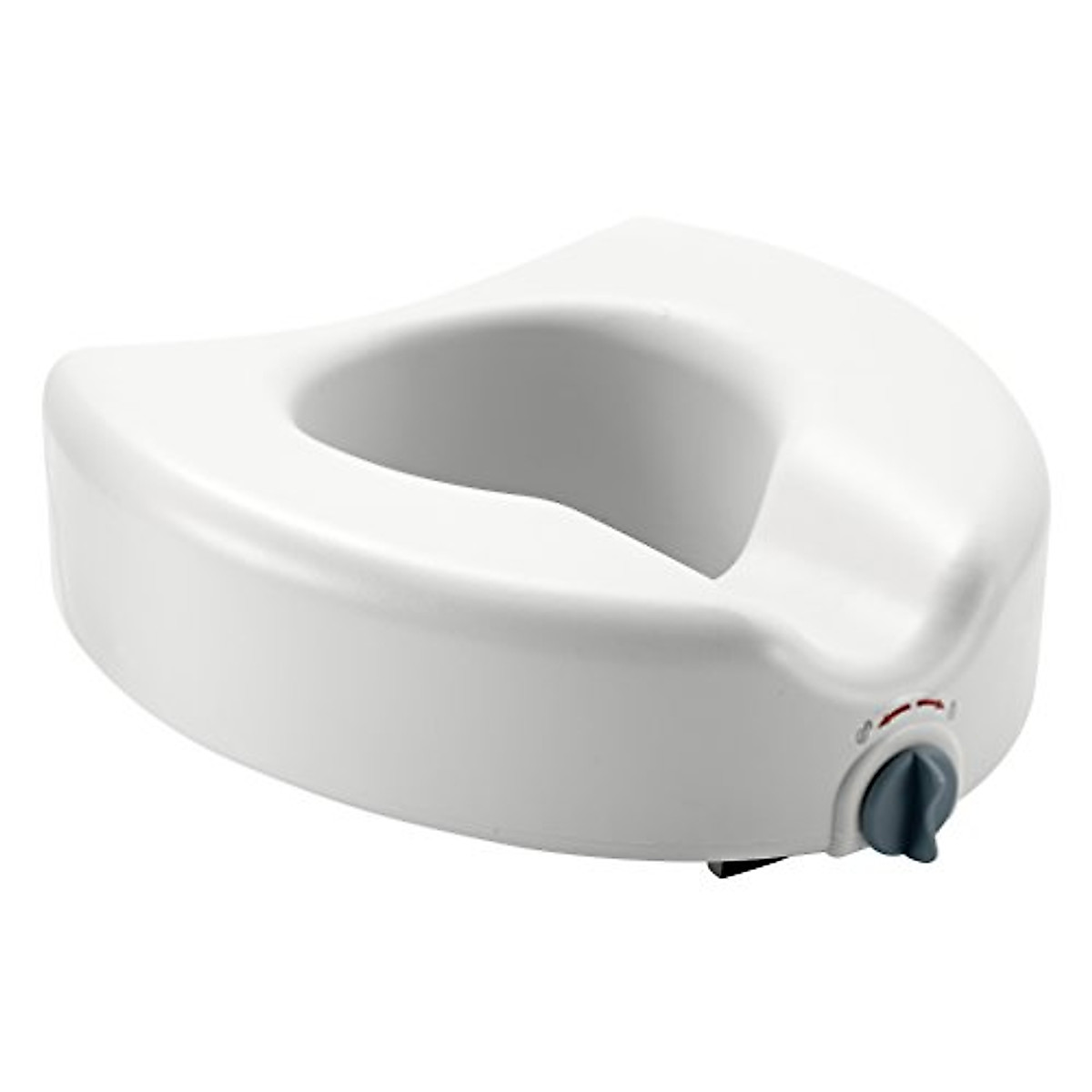 Medline Locking Elevated Toilet Seat, Without Arms, Supports Up to 350 lbs,White