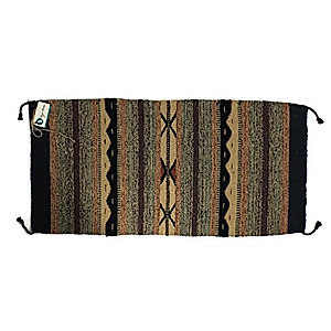 Onyx Arrow Southwest Décor Area Rug, 20 x 40 Inches, Pueblo Pattern Tan/Multi Stripes