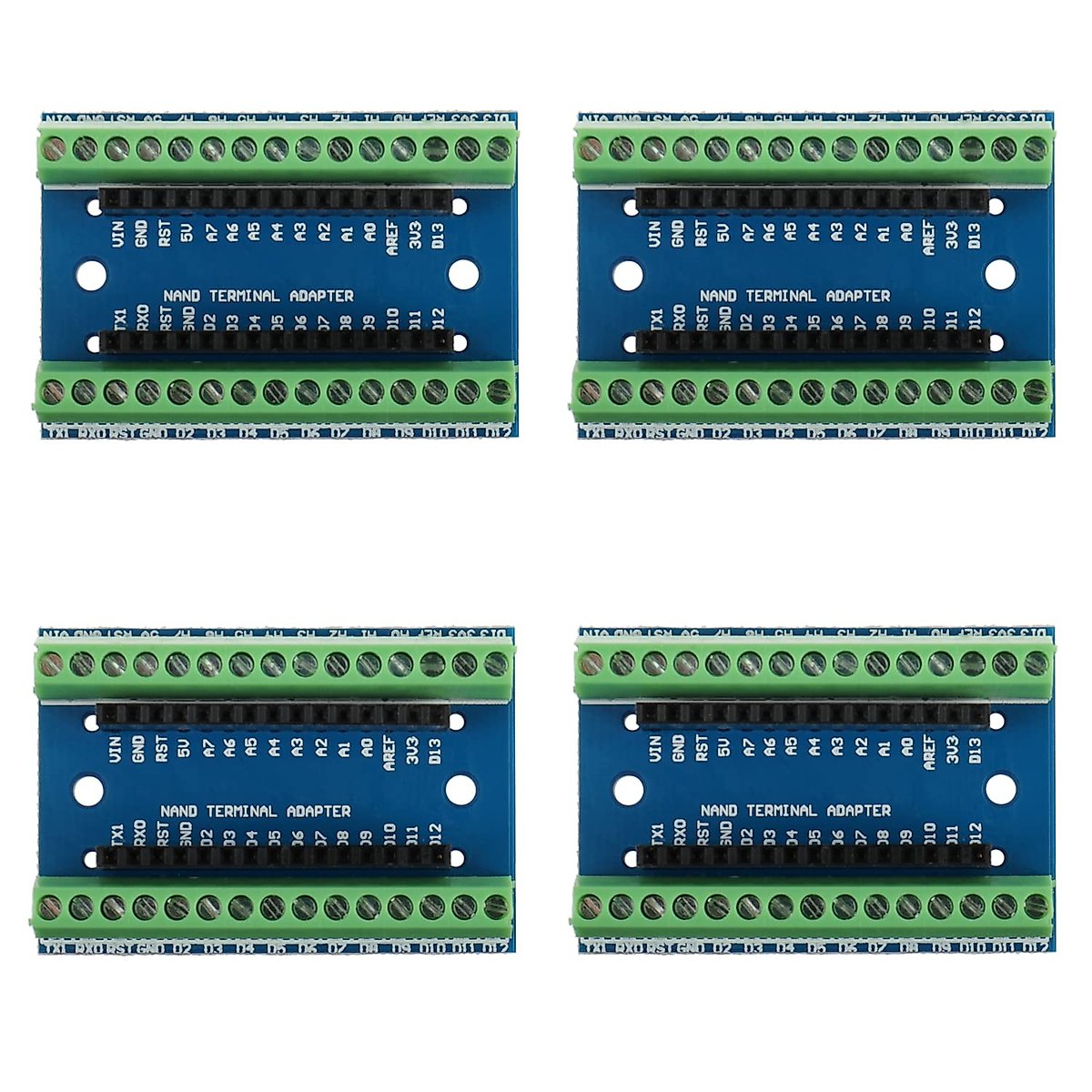 BOJACK Nano V3.0 3.0 Controller Terminal Adapter Expansion Board Nano IO Shield Simple Extension Plate for Arduino Nano AVR ATMEGA328P（4PCS）