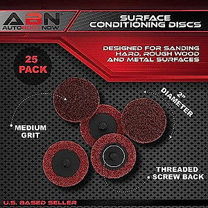 ABN Surface Conditioning Discs - 2in, Medium Grit, 25-Pack, Best Value