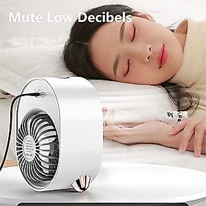Portable Air Conditioner Fan, Mini Evaporative Air Cooler Fan with 3 Wind Speeds, USB Air Cooler with Colorful Night Lights for Room Camping Car Office (White)
