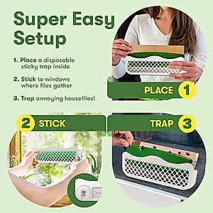 BugMD Barfly - Window Replacement Traps (6 Pack) - Window Fly Paper, Fly Trap Indoor, Window Fly Strips, Window Fly Tape, Indoor Fly Trap for Home, Fly Catcher Indoor, Indoor Fly Control