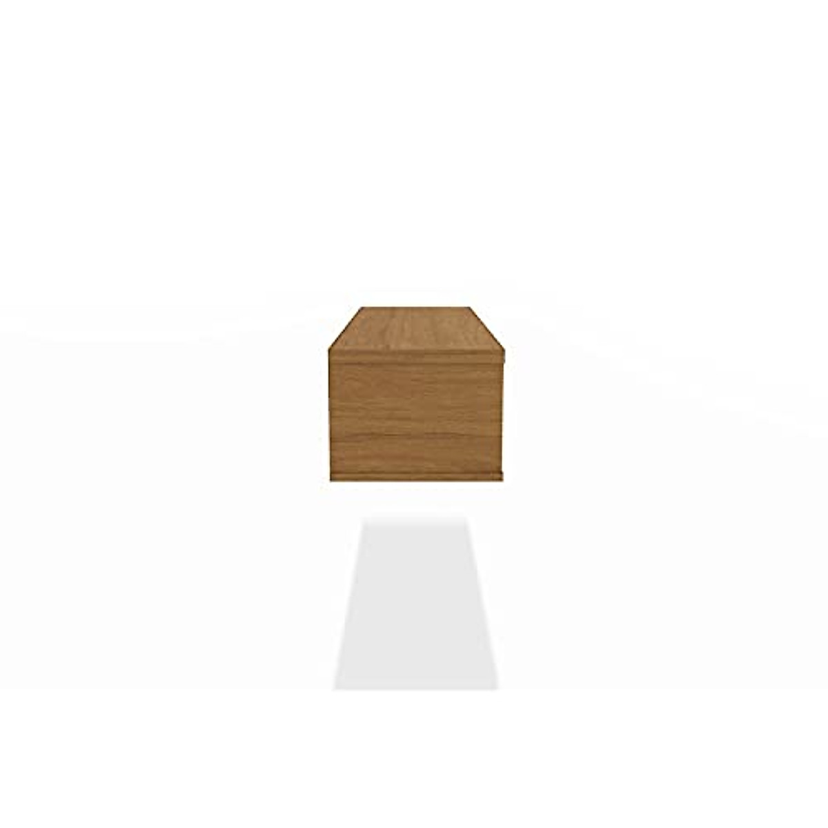 Manhattan Comfort Liberty Mid Century Modern Home Office Floating Desk, 42.28", Cinnamon and Off White