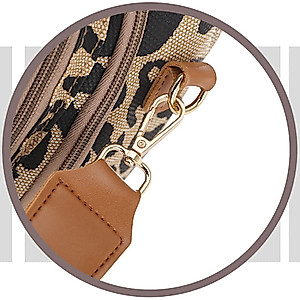 KKRAUS Leopard Print Backpack for Women Pu Leather Cheetah Print Shoulder Daypack Leopard Satchel Backpack with Handle Multipurpose (Single Zipper)