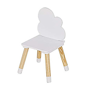 UTEX Kids Table with 4 Chairs Set, Kid Table and Chairs Set for Girls, Toddlers, Boys, 5 Piece Kiddy Table and Chair Set, White