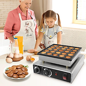 Dyna-Living Mini Dutch Pancake Maker 25PCS Commercial Mini Pancake Maker Non-stick Dorayaki Maker Electric Dutch Pancake Baker 950W Mini Pancake Dutch Machine for Home Kitchen