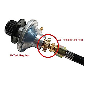METER STAR 1lb Propane Tank Cansiter Regulator Adapter Connection Convert to 3/8" Male Flare, Portable Camping Grill Stove Parts