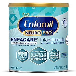Enfamil NeuroPro EnfaCare High Calorie Premature Baby Formula, Milk-Based with Iron, Brain-Building DHA, Vitamins & Minerals for Immune Support, added easy-to-digest proteins, Baby Milk, 13.6 Oz Can