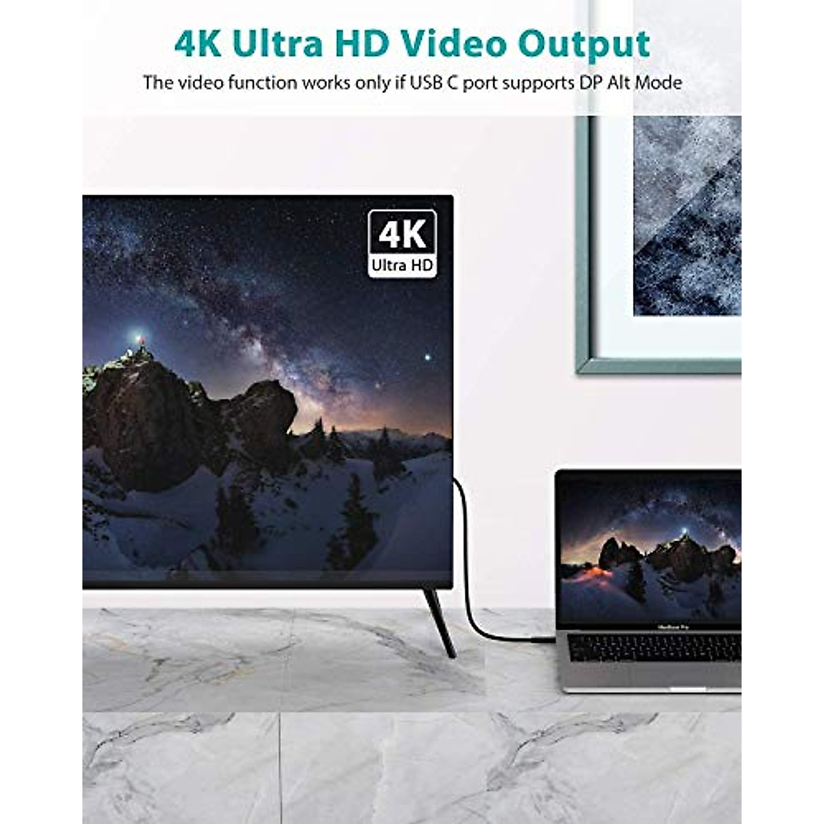 NIMASO USB C to USB C 3.1 Gen 2 Cable 10Gbps Data Transfer, 4K Video Output Monitor Cable 100W PD Fast Charging Compatible with Thunderbolt 3, MacBook Pro, iPad Pro, Galaxy S21, Google Pixel - 3.3FT